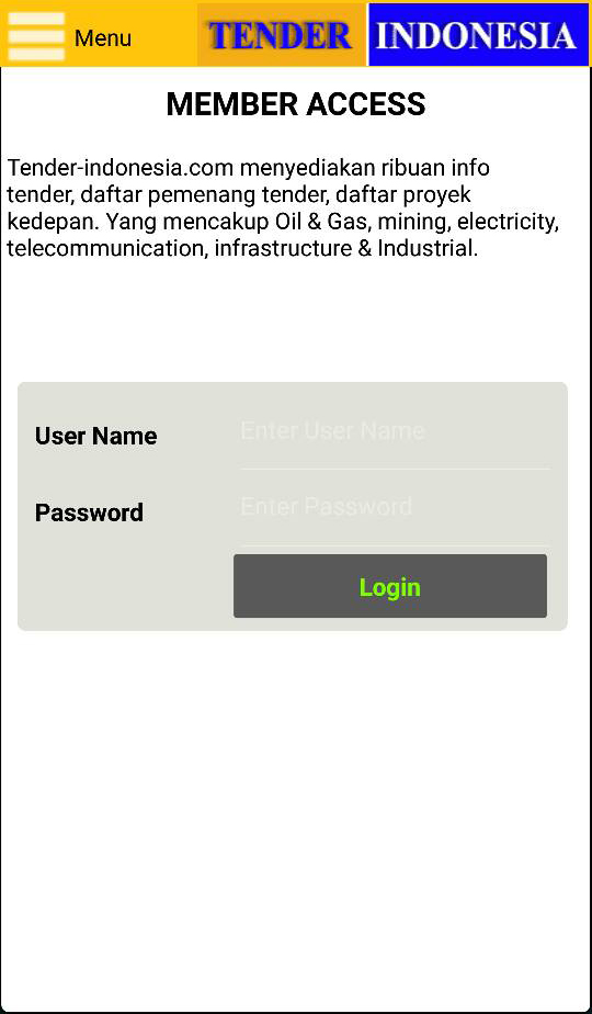 We provide complete bid / tender Information in Indonesia